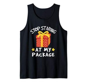 christmas package funny joke tank top