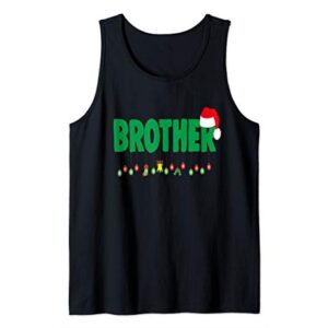 Christmas Brother Sibling Santa Matching Family Tank Top