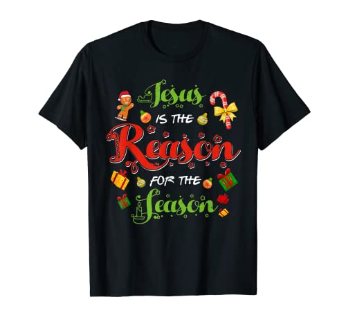 Christian Jesus Reason Season Christmas Stocking Stuffer T-Shirt