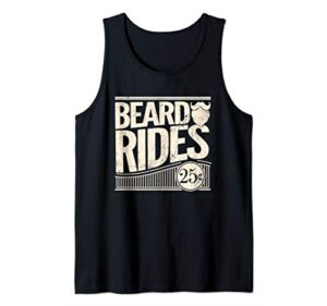 mens beard rides funny vintage distressed mens beard tank top