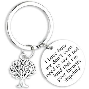 ahaeth jewelry stepmom gift keychain ideas for women men funny best stepdad keychains gifts stepmom keychain