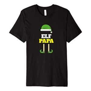 Elf Papa | Dad Grandpa Stocking Stuffer | Christmas Elf Premium T-Shirt