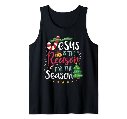 Christian Jesus The Reason Christmas Stocking Stuffer Gift Tank Top