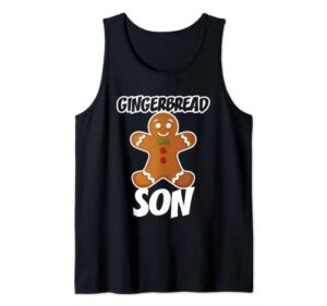 mens gingerbread son christmas stocking stuffer tank top