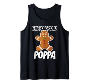 mens gingerbread poppa christmas stocking stuffer tank top