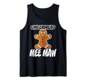 gingerbread mee maw christmas stocking stuffer tank top