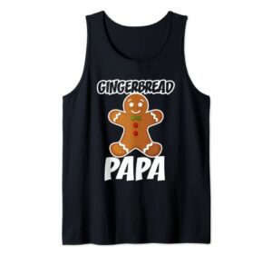 mens gingerbread papa christmas stocking stuffer tank top