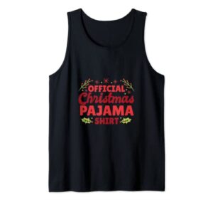 funny christmas stocking stuffer official chrismtas pajama tank top