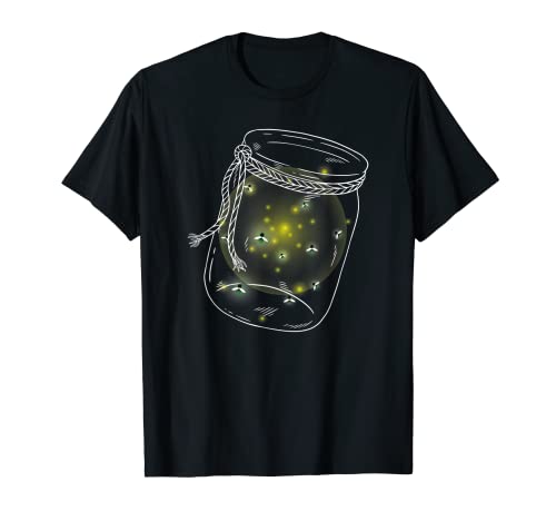 Adorable Mason Jar Fireflies Lightning Bugs T-Shirt