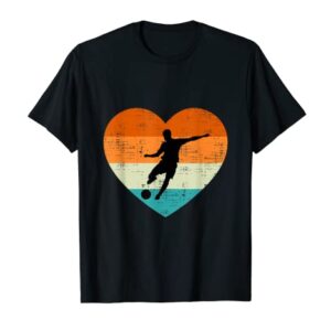 Soccer Lovers Heart Love Retro Valentines Day T-Shirt