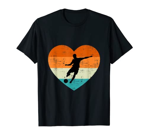 Soccer Lovers Heart Love Retro Valentines Day T-Shirt