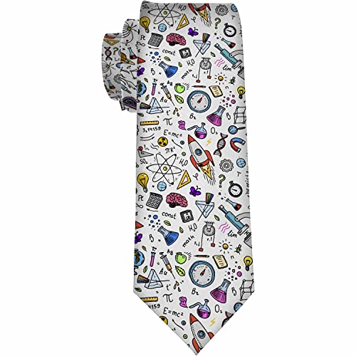 Yekiua Scientific Formulas Calculations Ties Vintage Physics Mathematics Astronomy Education Science Old Sketch Men's Business Necktie For Husband Father Valentine's Day Father's Day Gift