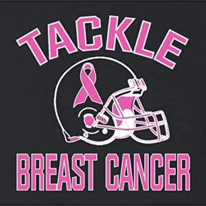 Go All Out Large Black Mens Tackle Breast Cancer Football Sweatshirt Hoodie