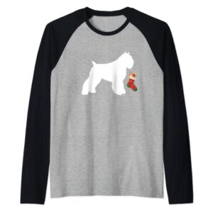 Bouvier des Flandres Christmas Stocking Stuffer Dog Raglan Baseball Tee