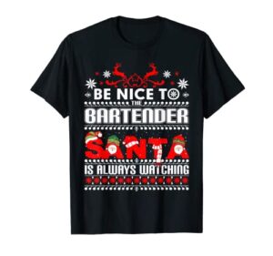 bartender ugly christmas sweater gift funny bartenders t-shirt