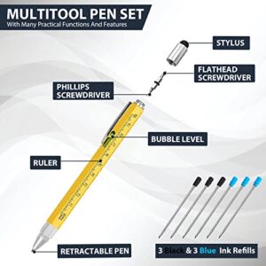 Multitool Pen Set Unique Mens Gifts for Birthday,Christmas, Valentines, Stocking Stuffers for Men,Cool Gadgets Woodworking Tool Gifts for Men Who Have Everything