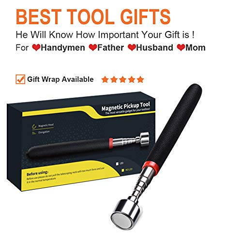 Stocking Stuffers Tool Gifts for Men - Magnetic Tool Pickup,Telescoping Magnet, Gadget Tool for Women, Christmas Tool Gifts Ideas for Men Dad Husband Handymen Woodworker,Magnet Tool 1 Pack