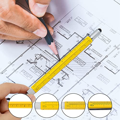 Gift Tool Pen,2 Pack Multitool Pen with Ballpoint Pen,Ruler,Stylus,Level,Screwdriver,Personalized Pen Tool Gadget Pen Gift for Men Stocking Stuffers Dad Gifts,Christmas,Birthday,Kid,Teacher