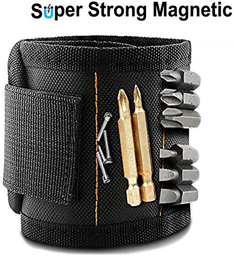 Magnetic Wristband, Super Strong Magnets Tool Belts Gifts for Men, Stocking Stuffers for Men Unique Christmas Gifts for Dad,Tool Belt with 15 Powerful Magnets for Holding Screws, Nails, Drill Bits