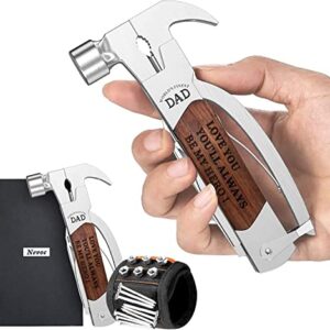 Christmas Gifts for Dad from Daughter Son Kids 12 in 1 Multitool Hammer Cool Gadgets Stocking Stuffer Gifts for Men Him Birthday Anniversary Thanksgiving Gifts Ideas for Father (with Gifts Box)