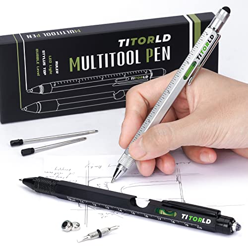 Gifts for Men Dad Him, Fathers Day, 10 in 1 Multi-tool Pen Sets, Birthday Gift Ideas for Husband Grandpa, Unique Tech Gifts from Wife Son Daughter Kids, Cool Gadgets Stuff, Christmas Stocking Stuffers