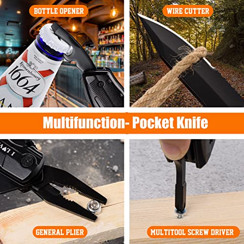 Gifts for Men Husband Boyfriend, Multitool Pocket Knife Gifts for Him, Stocking Stuffers for Men, I Love You Gifts for Christmas Valentines Day Anniversary, Cool Gadgets for Camping Fishing Cycling