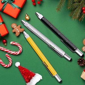 7 in 1 Multitool Pen, 3 Pack Multitool Tech Tool Pen Set for Men, Aluminum Construction Tools Gadget Stocking Stuffers Gifts for Dad Husband Father