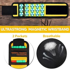 Mens Tool Gifts Magnetic Wristband - Cool Gadgets Unique Gift Ideas Tool Belt for Dad on Fathers Day Birthday: Christmas Stocking Stuffers for Men Women - Magnets Drill Screws Nails Holder