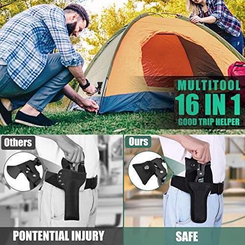 Mens Gifts Camping Accessories Multitool Camping Gear Unique Gifts for Men Dad Husband 16 in 1 Survival Gear and Equipment Camping Gadgets Stocking Stuffers for Men Hunting Hiking Mini Axe Hammer