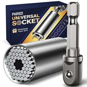 universal socket tools gifts for men: christmas gifts stocking stuffers for dad boyfriend husband professional 7mm-19mm super socket tool sets power drill adapter unique cool gadgets birthday gift