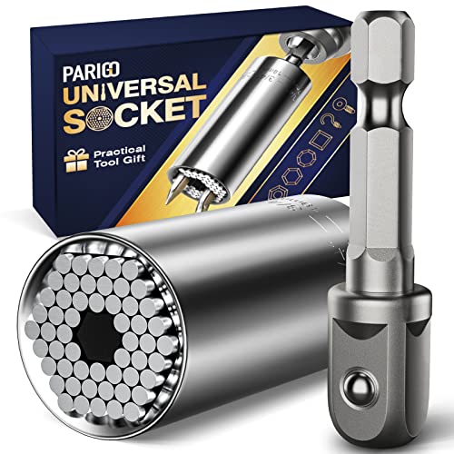 Universal Socket Tools Gifts for Men: Christmas Gifts Stocking Stuffers for Dad Boyfriend Husband Professional 7mm-19mm Super Socket Tool Sets Power Drill Adapter Unique Cool Gadgets Birthday Gift