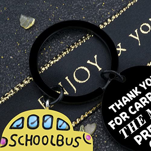 isiyu Bus Driver Gifts Stocking Stuffers For Women Men Chrismas Gifts for Daughter Mother School Bus Driver Appreciation Gifts Thank You For Keeping Me Safe Bus Driver Keychain Gifts