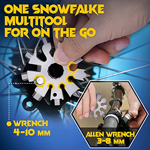 Snowflake Multitool Tools Gifts for Men - Christmas Stocking Stuffers for Men Adults Gifts for Dad Women 20 in 1 Multi Tool Cool Gadgets for Men Portable Screwdriver Mini Pocket Tools for Husband Him