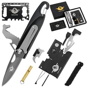 multitool tool pocket tool gift for men with 7 in 1 folding keychain tool,18 in 1 pocket tool,46 in 1 credit card tool wallet tool,-gift boxed stocking stuffers for men, husband, father’s day gift…