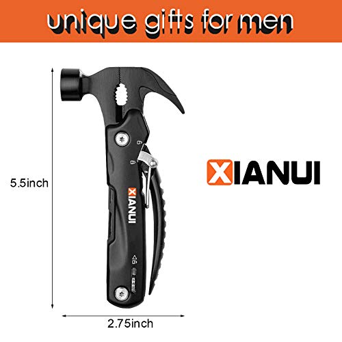 Gifts for Men, Multitool Hammer 12in1, Camping Accessories Survival Gear, Cool Gadgets for Men, Anniversary Unique Gifts for Him Boyfriend Husband, Mens Gifts for Birthday, Tools for Men