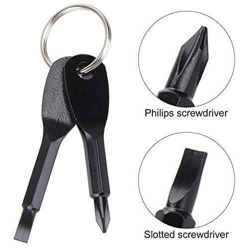 DSSBEFY Portable Keychain Screwdriver Set2 in 1,4 in 1,bottle opener, including Flathead Screwdriver,Phillips Screwdriver and Wrench tool,good stocking stuffers,Men's Keychain Screwdriver gift