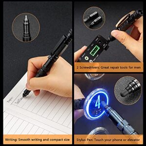 Gifts for Men Boyfriend Dad Husband Son, 10-in-1 Tactical Pen Aluminum Alloy Multitool Pen Survival Gear, Cool Gadgets for Christmas Stocking Stuffers Fathers' Day Anniversary Birthday