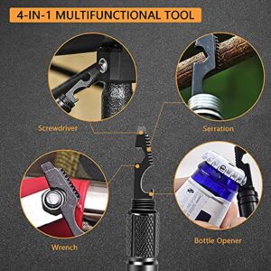 Gifts for Men Boyfriend Dad Husband Son, 10-in-1 Tactical Pen Aluminum Alloy Multitool Pen Survival Gear, Cool Gadgets for Christmas Stocking Stuffers Fathers' Day Anniversary Birthday