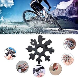 Stocking Stuffers for Men, 18-in-1 Snowflake Multi Tool, Portable Stainless Steel Snowflake Bottle Opener/Flat Phillips Screwdriver Kit/Wrench Tool snowflake tool card, Christmas Gift for Men Dad