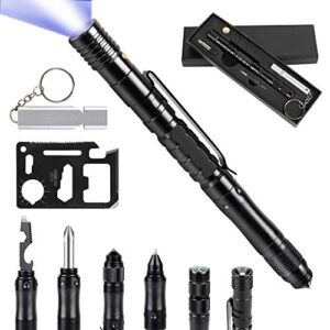 stocking stuffers gifts for men，11-in-1 tactical pen multitool pen survival pen, cool gadgets gift, outdoor and indoor tactical gear with pocket tool, gifts ideas for him dad husband fathers