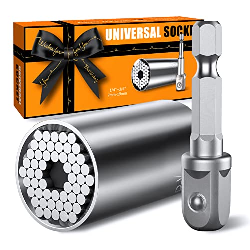 Stocking Stuffers Gifts for Men, Super Universal Socket,Unique Christmas Gifts for Men ,Cool Gadgets for Men Women, Birthday Gift for Dad Fathers Husband,Tools Gifts for Men, Him, DIY Handyman