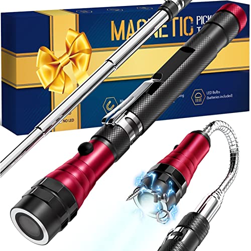 HANPURE Tool Gifts for Men-Stocking Stuffers Tool Gifts Men - Women Gadgets Magnetic Pickup Tool LED Light and 2PC Cool Gadgets Set for Dad Birthday Women Christmas Stocking Stuffers Fathers Day.