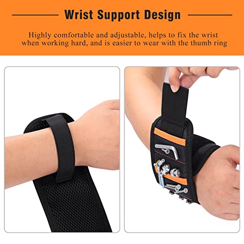 Magnetic Tool Wrist Strap Gift,With 15 Magnets,Used to Fix Screws/Nails/Drill Bits,Gift Ideas for Fathers,Husbands,Servants or Handy Women