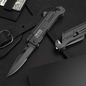 Father's Day Gifts for Dad from Daughter Son, 7-In-1 Pocket Multitool Knife Cool Gadgets Birthday for Men Women Him Husband Who Have Everything Wants Nothing, Tactical Survival EDC Camping Accessories