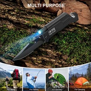 Father's Day Gifts for Dad from Daughter Son, 7-In-1 Pocket Multitool Knife Cool Gadgets Birthday for Men Women Him Husband Who Have Everything Wants Nothing, Tactical Survival EDC Camping Accessories