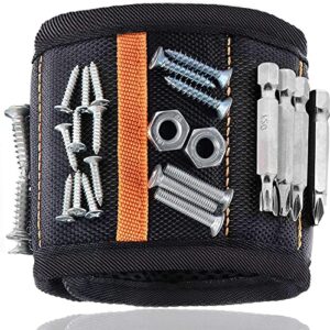 magnetic wristband mens gifts for birthday father’s day christmas, unique tool for holding screws gadgets gift for dad, husband, boyfriend, handyman mechanics