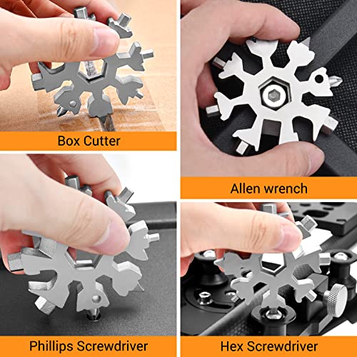 Gifts for Men, 9 in 1 Multitool Pen Set and 18 in 1 Snowflake Multitool, Gifts for Men Who Have Everything