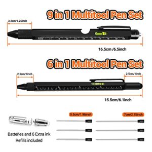 Gifts for Men, 9 in 1 Multitool Pen Set and 18 in 1 Snowflake Multitool, Gifts for Men Who Have Everything