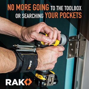 RAK Magnetic Wristband for Holding Screws - HVAC Tools Gifts for Men Who have Everything - Wrist Magnet Tool or Screw Holder for Handyman, Tech Geek, Mechanic, Electrician - Birthday Gifts for Dad