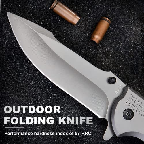 Hatrood Folding Pocket Knife,Pocket Knives with G10 Handle Sharp Blade Pocket Knife for Men Camping Hunting Birthday Christmas Gifts for Men,Green